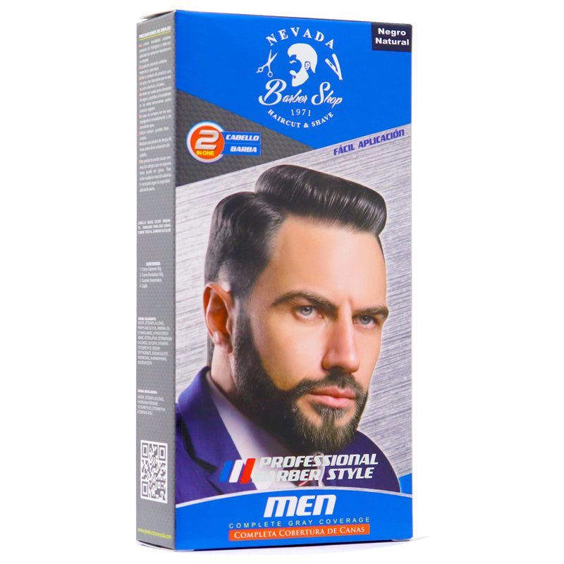 BARBER SHOP DYE 1.0 NATURAL BLACK MEN 2 IN 1 X 5PCS – Nevada Usa